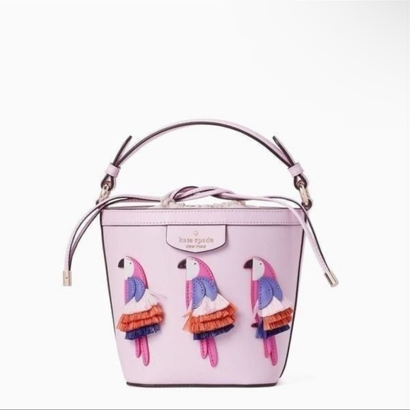 kate spade | Bags | Nwt Kate Spade Pippa Flock Party Small Bucket Bag ...